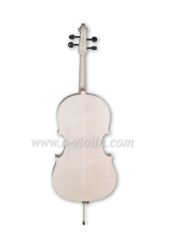 4/4, 3/4 Unfinished Handmade White Cello for Luthier (C150W) - Aileen Music