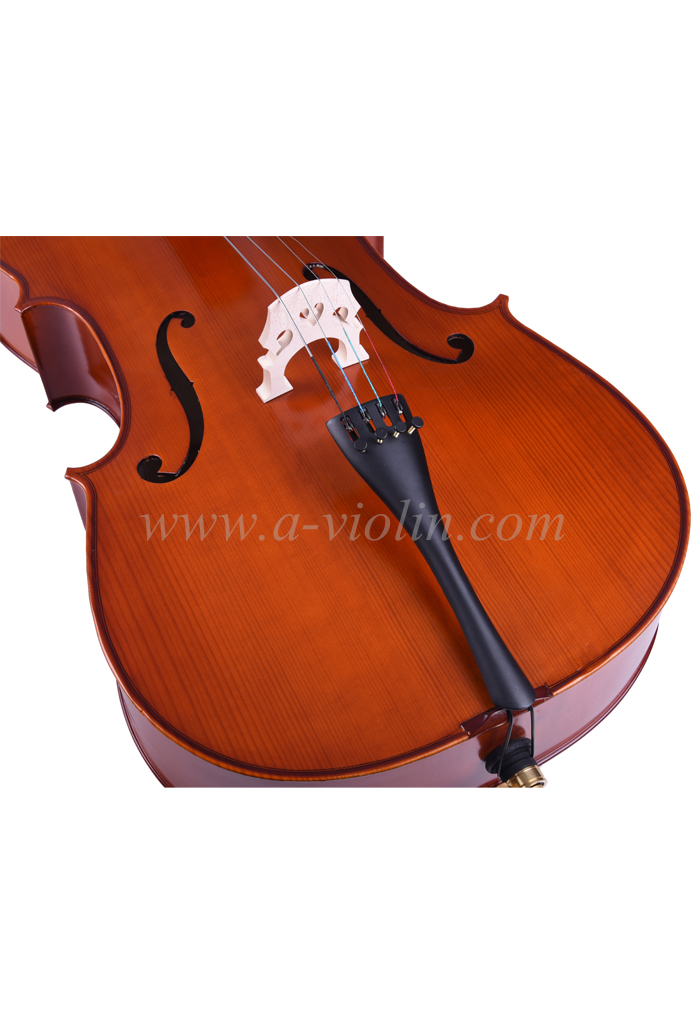 Professional natural handmade cello with nice flame solid maple (CG107)